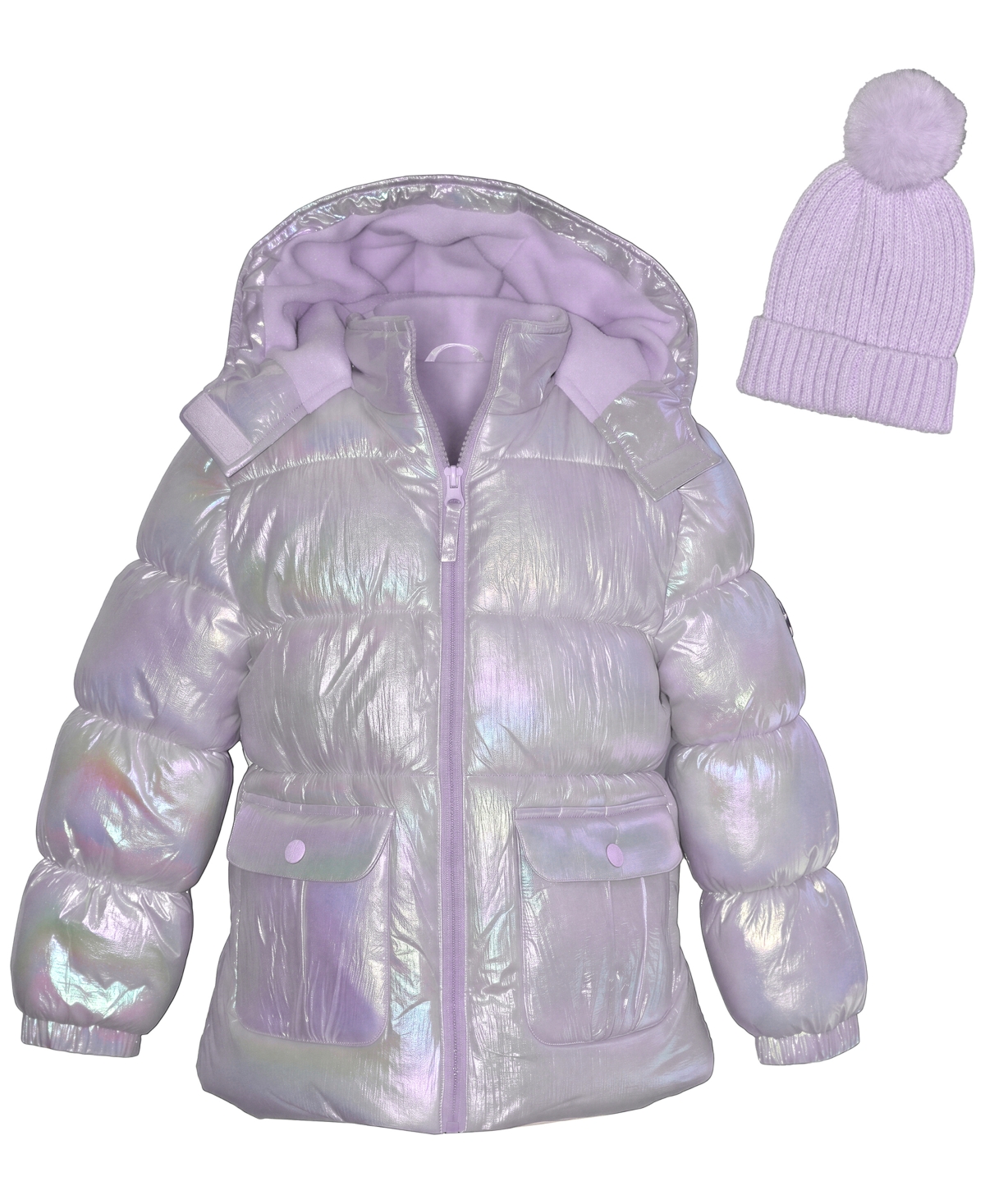 Click here for Kensie Girl Toddler Girls 2T-5T Iridescent Puffer... prices