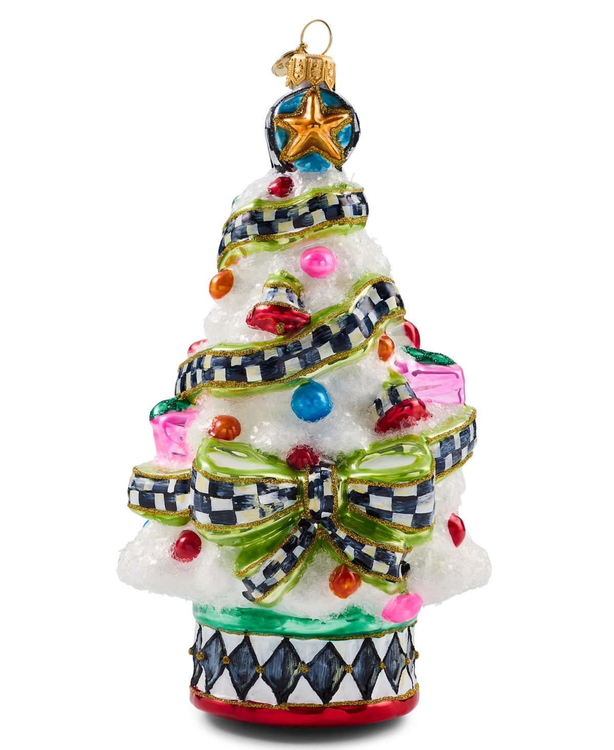 Click here for MacKenzie-Childs Confetti Christmas Tree Glass Orn... prices