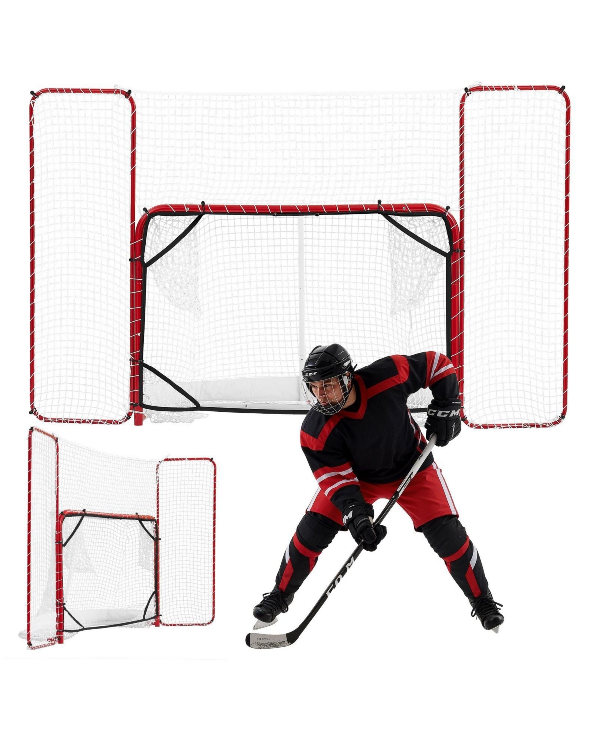 Click here for Glintex Street Hockey Goal with Backstop and Targe... prices