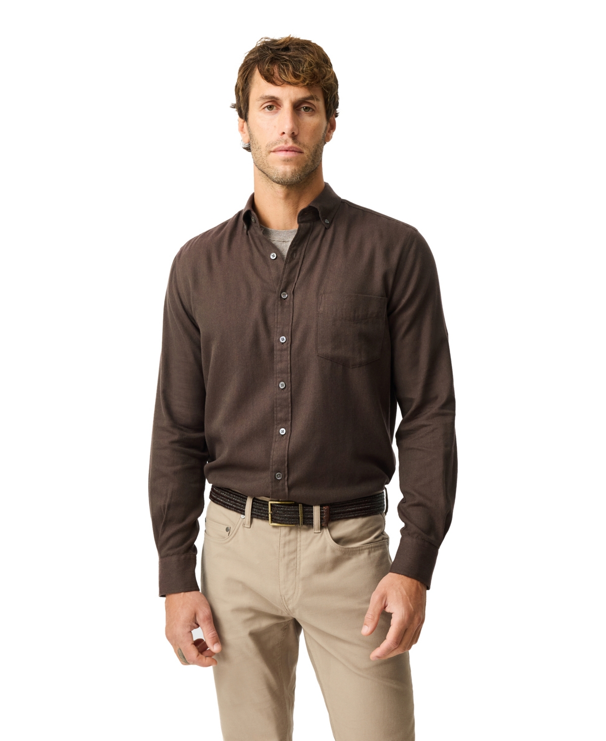 Click here for Rodd & Gunn Mens Barrhill Cotton Shirt - Brick prices