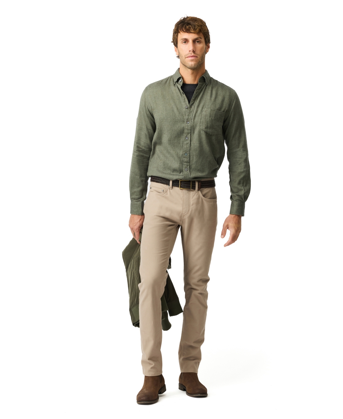 Click here for Rodd & Gunn Mens Barrhill Cotton Shirt - Olive prices