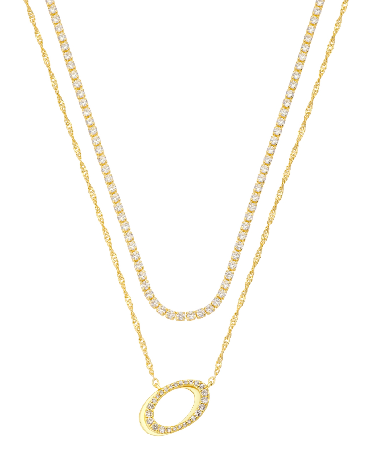 Click here for Unwritten Cubic Zirconia Gold-Plated Initial Penda... prices