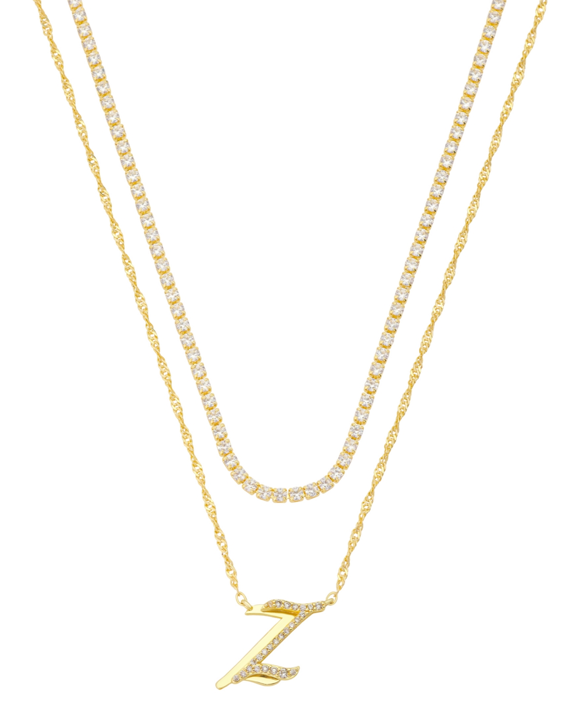 Click here for Unwritten Cubic Zirconia Gold-Plated Initial Penda... prices