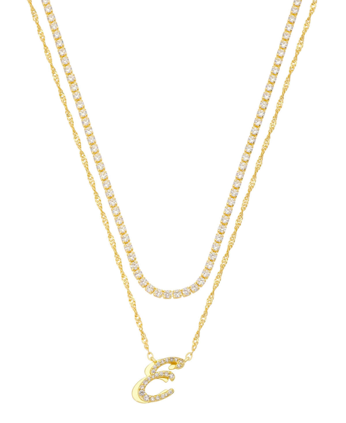 Click here for Unwritten Cubic Zirconia Gold-Plated Initial Penda... prices