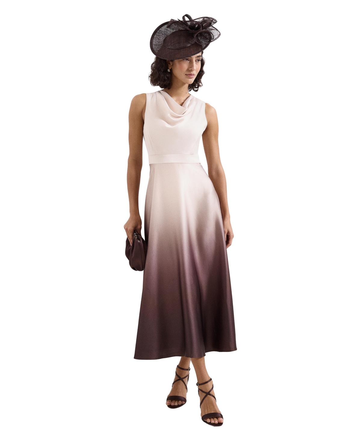 Click here for Phase Eight Womens Cheryl Ombre Cowl Neck Midi Dre... prices