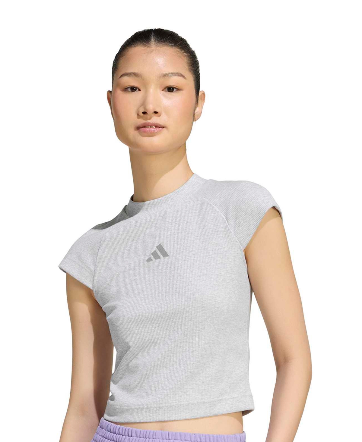 Click here for adidas Womens Crop Tight-Fit Ribbed Cotton-Viscose... prices