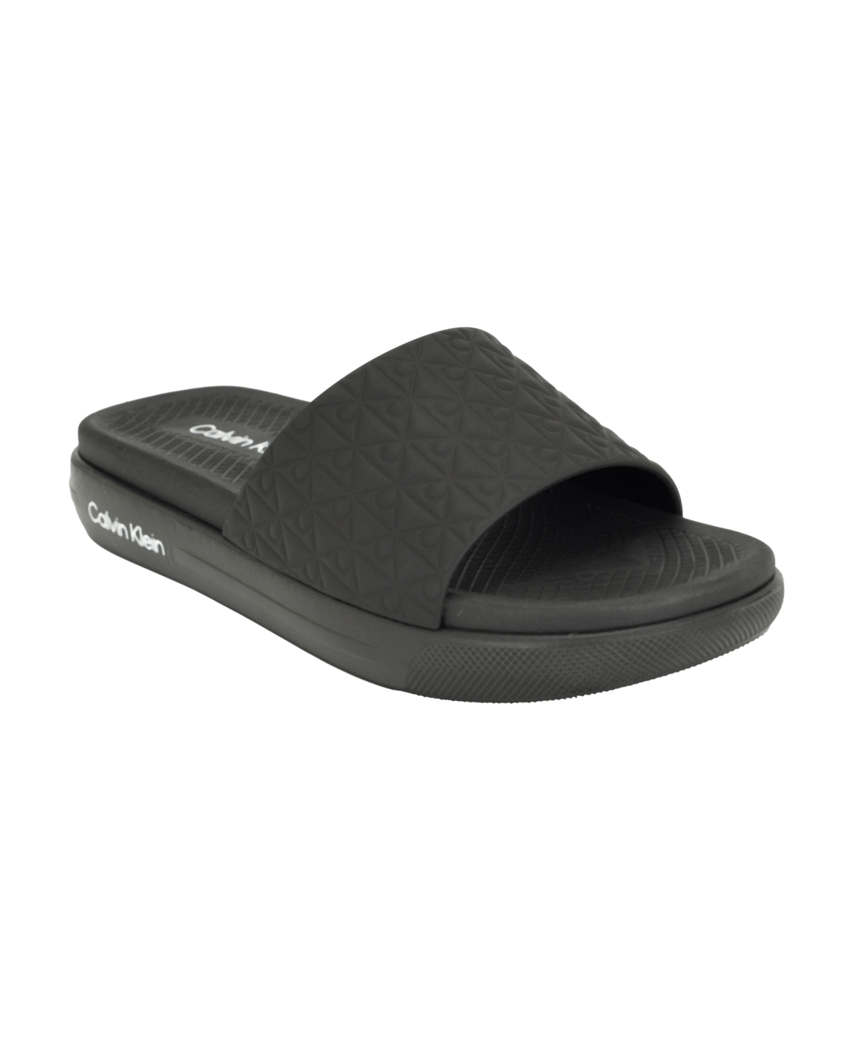 Click here for Calvin Klein Womens Pereen Embossed Pool Slide San... prices