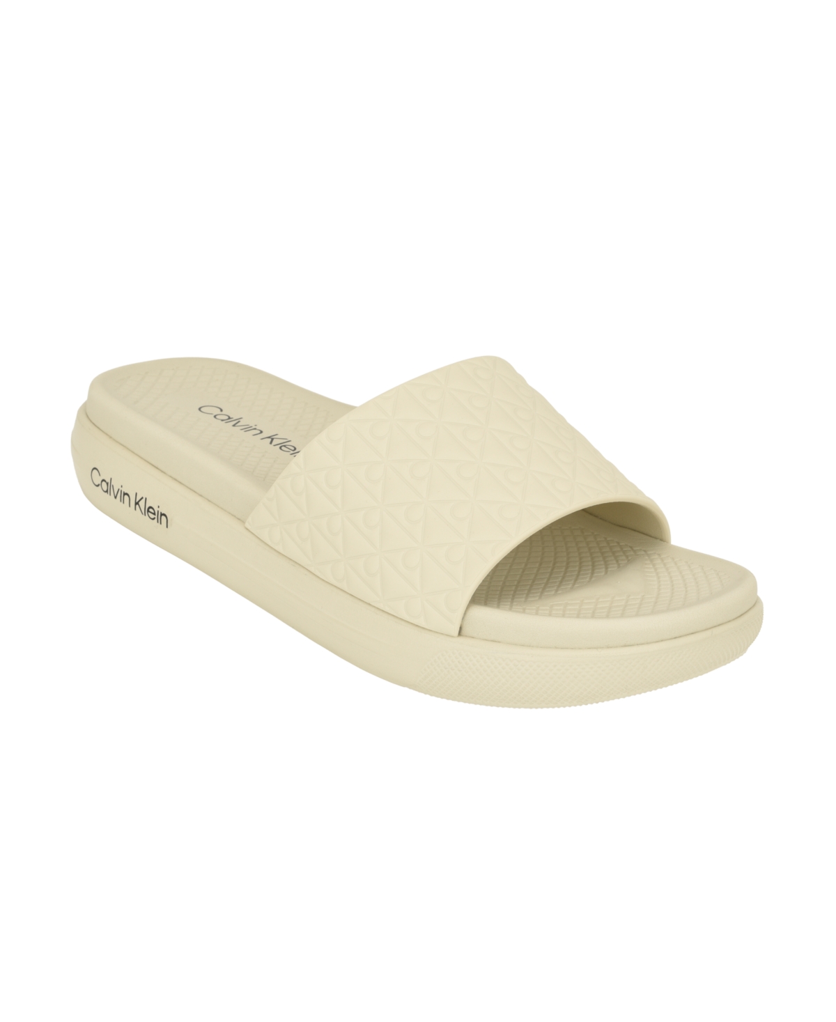 Click here for Calvin Klein Womens Pereen Embossed Pool Slide San... prices