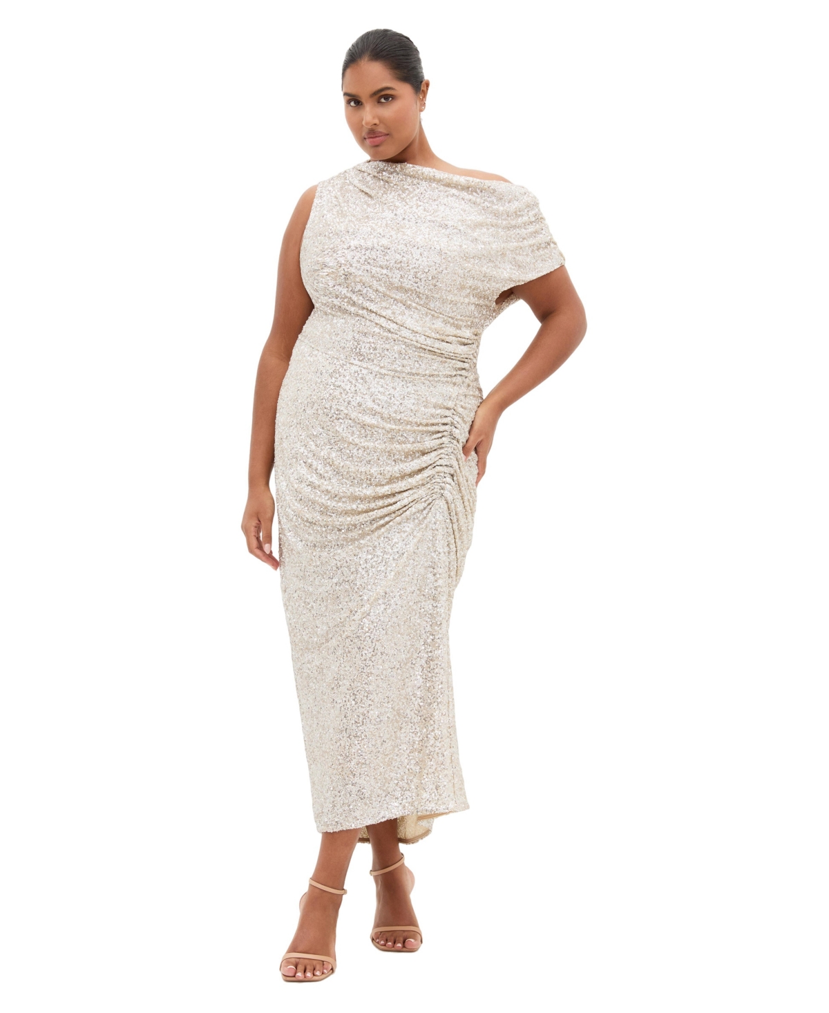 Click here for City Chic Plus Size Sequin Star Off Shoulder Maxi... prices