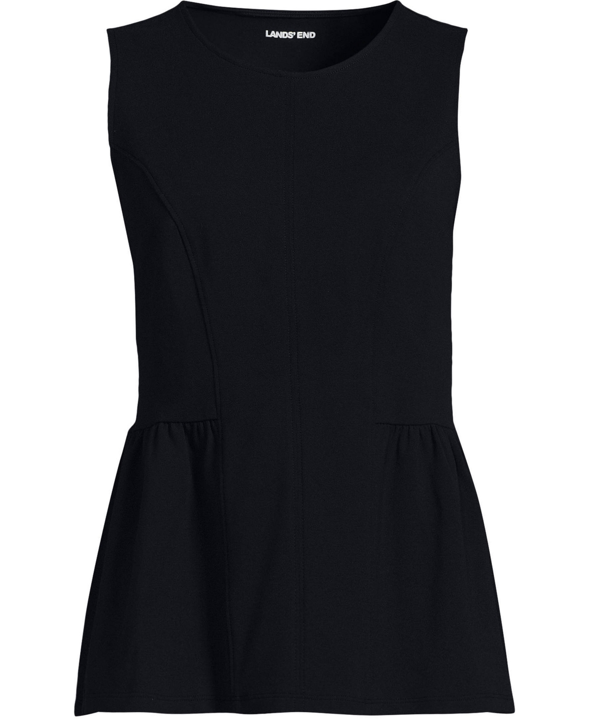 Click here for Lands End Plus Size Sleeveless Peplum Top - Black prices