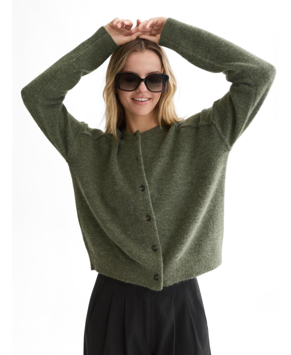 Click here for Scotch & Soda Womens Fuzzy Relaxed-Fit V-Neck Card... prices