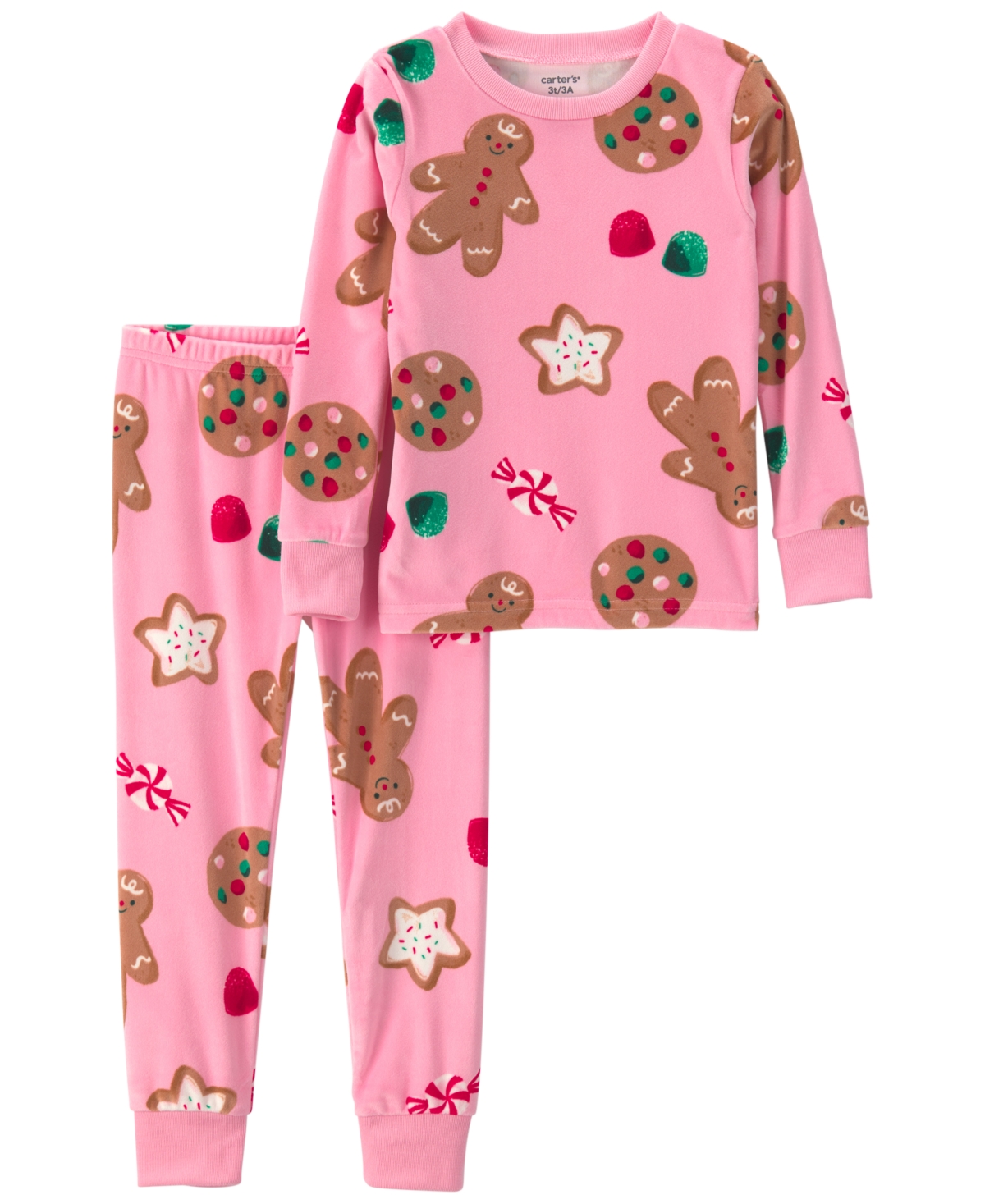 Click here for Carters Toddler Girls 2T-5T Gingerbread-Print Snug... prices