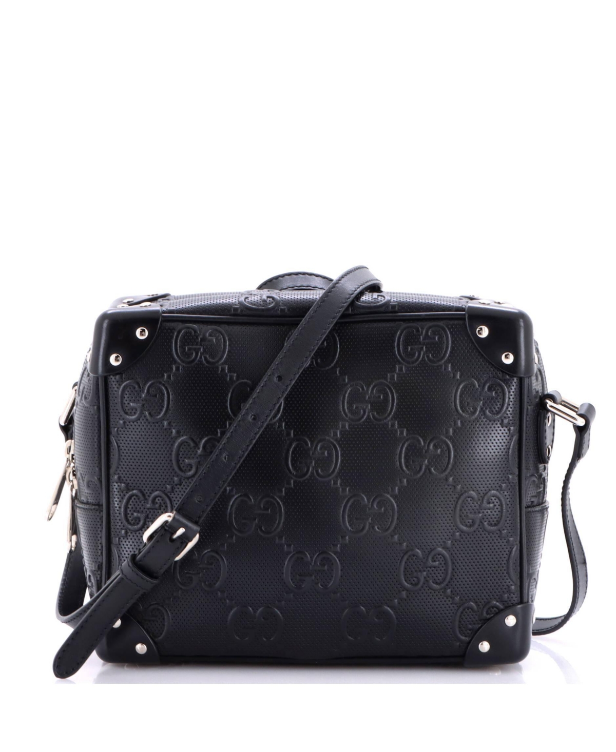 Click here for Pre-Owned Gucci Square Shoulder Bag Gg Embossed Pe... prices