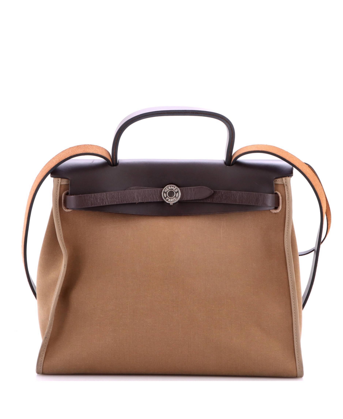 Click here for Pre-Owned Hermes 31 Herbag Zip Leather and Toile -... prices