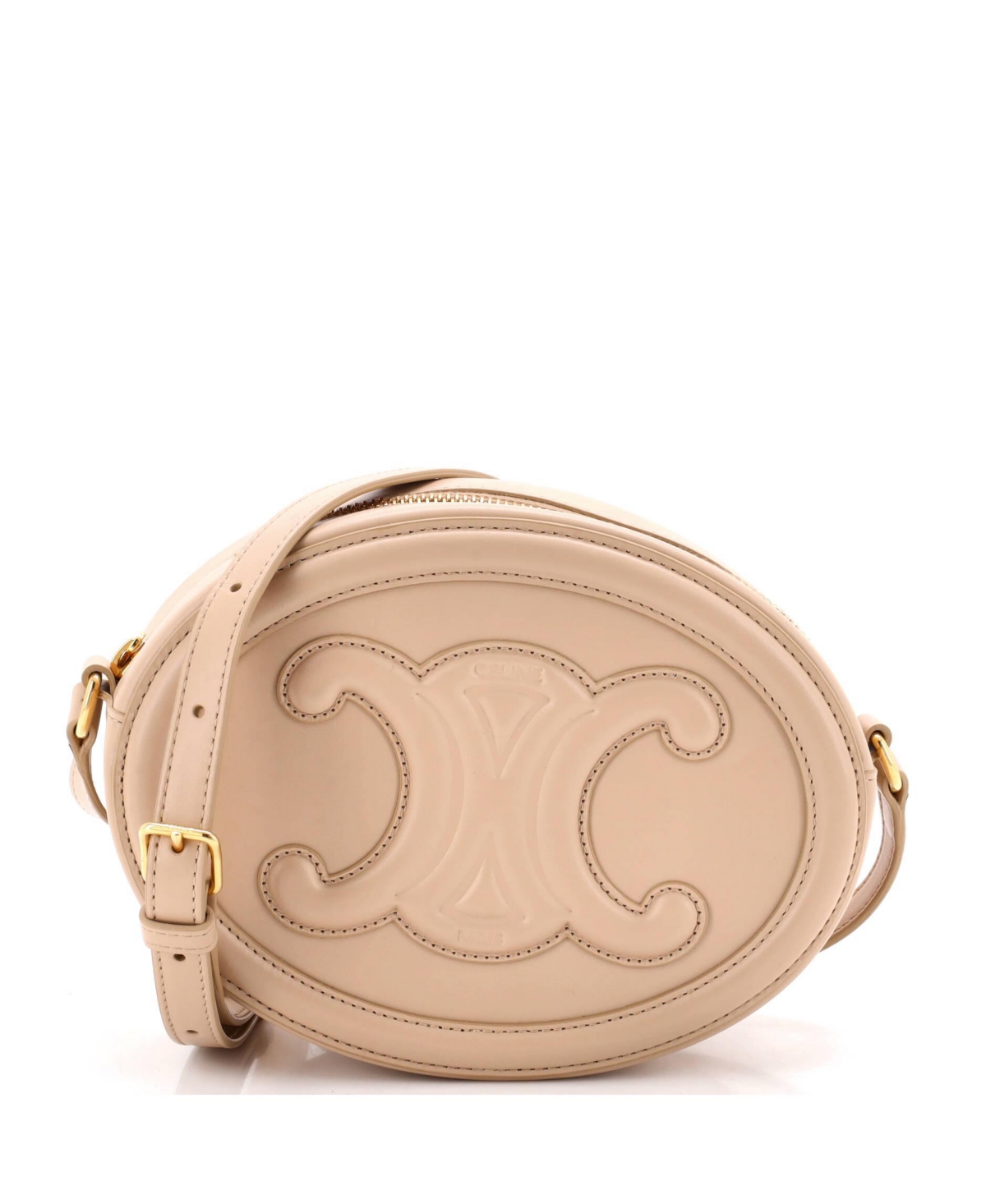 Click here for Pre-Owned Celine Triomphe Oval Crossbody Bag Leath... prices
