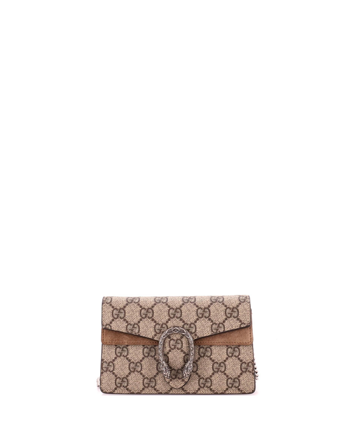 Click here for Pre-Owned Gucci Super Mini Dionysus Bag Gg Coated... prices