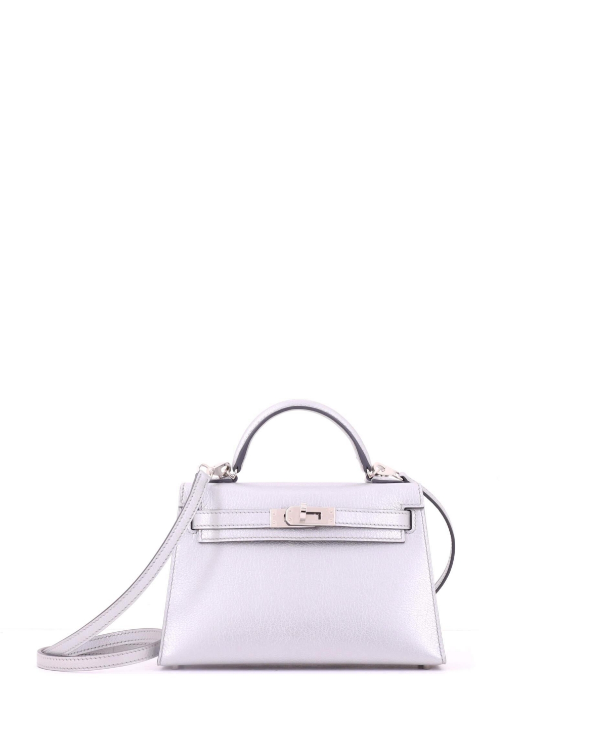 Click here for Pre-Owned Hermes Kelly 20 Handbag Metallic Chevre... prices