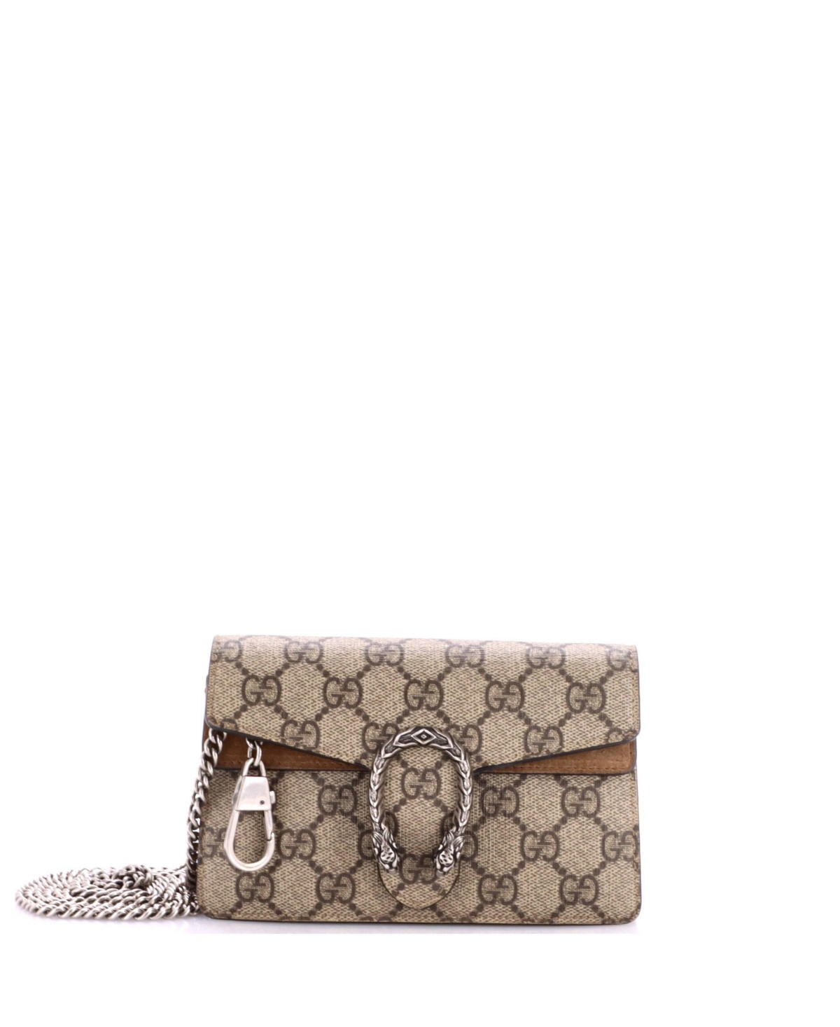 Click here for Pre-Owned Gucci Super Mini Dionysus Bag Gg Coated... prices