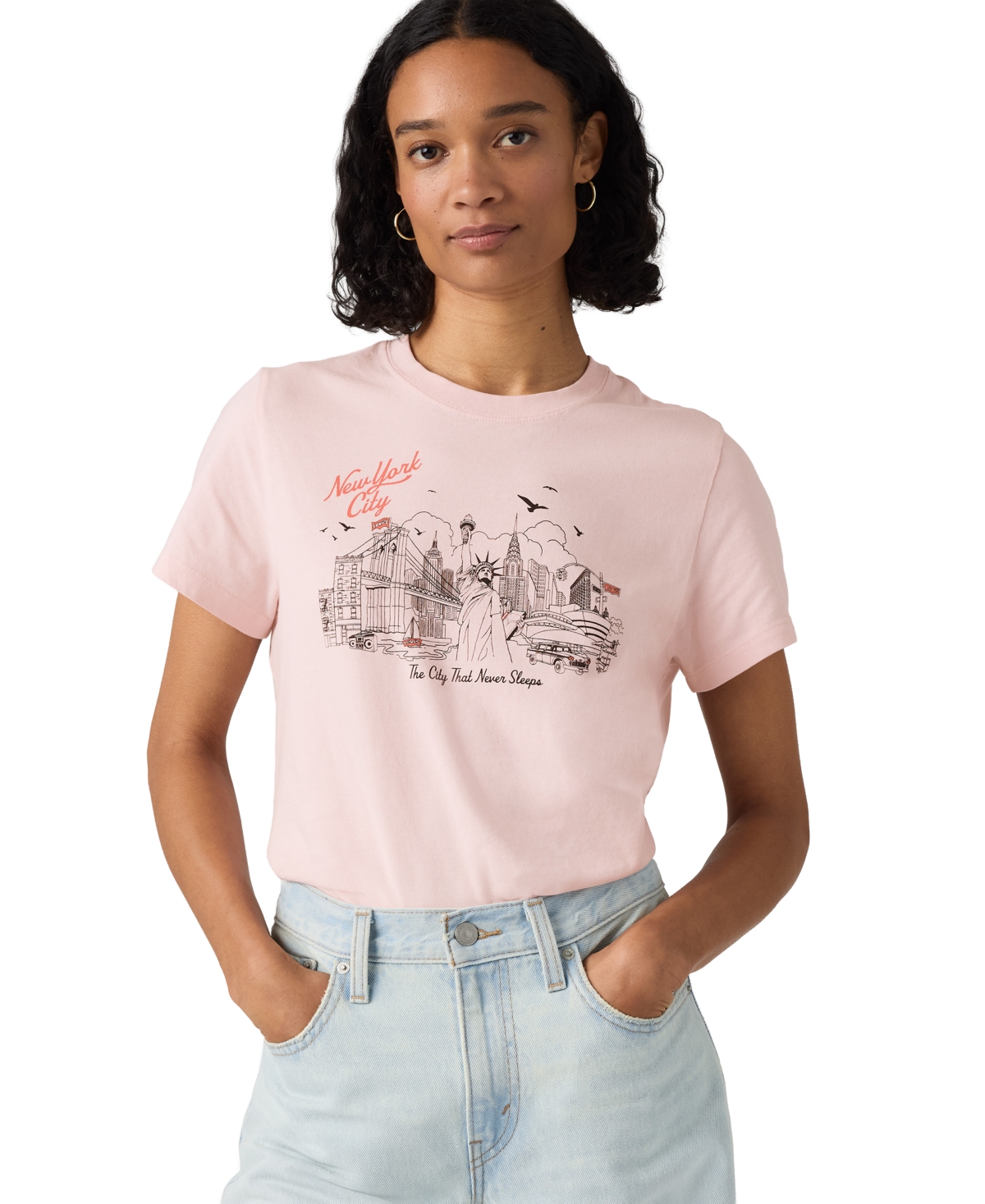 Click here for Levis Premium Womens Graphic Print Short-Sleeve T-... prices