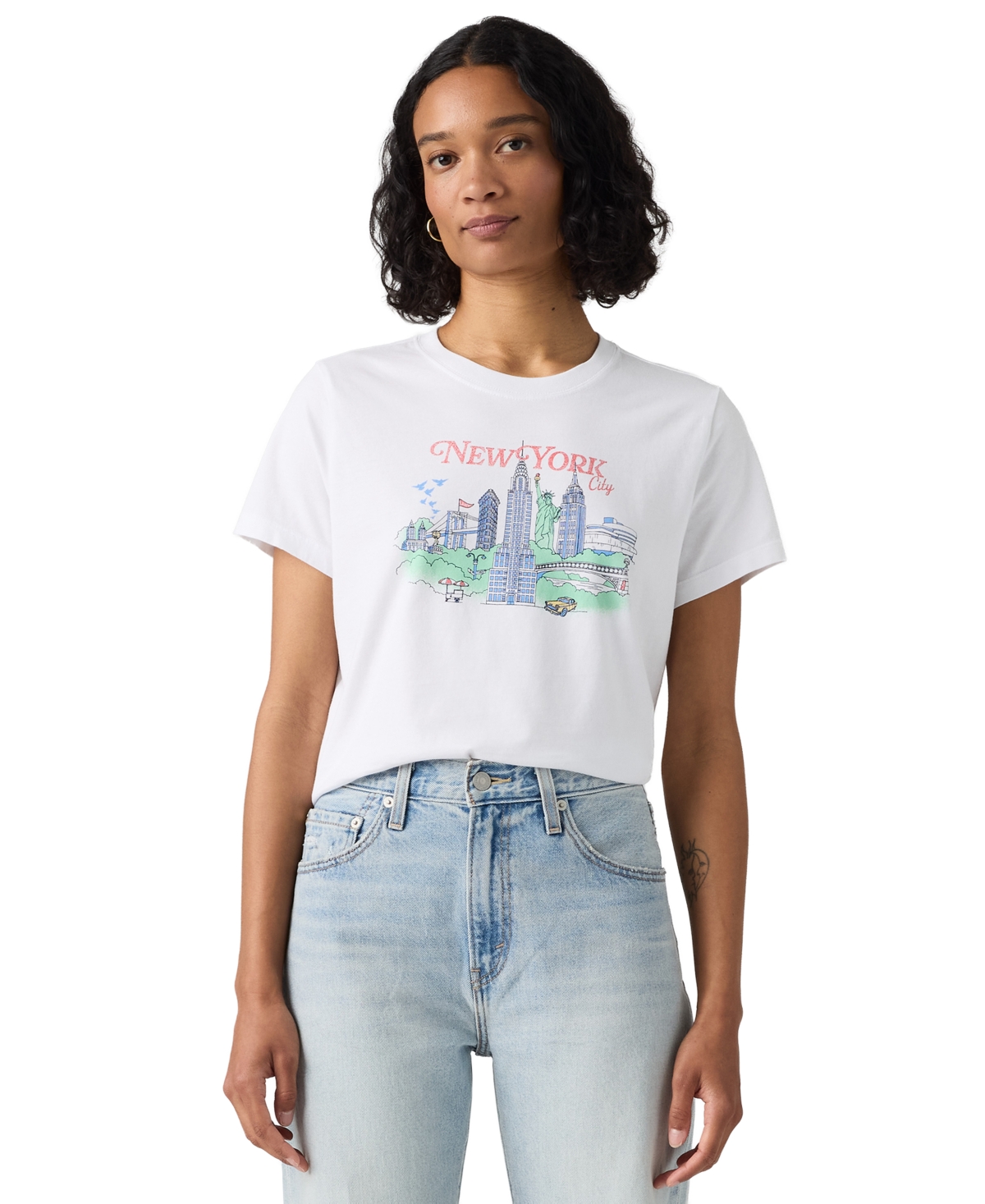 Click here for Levis Premium Womens Graphic Print Short-Sleeve T-... prices