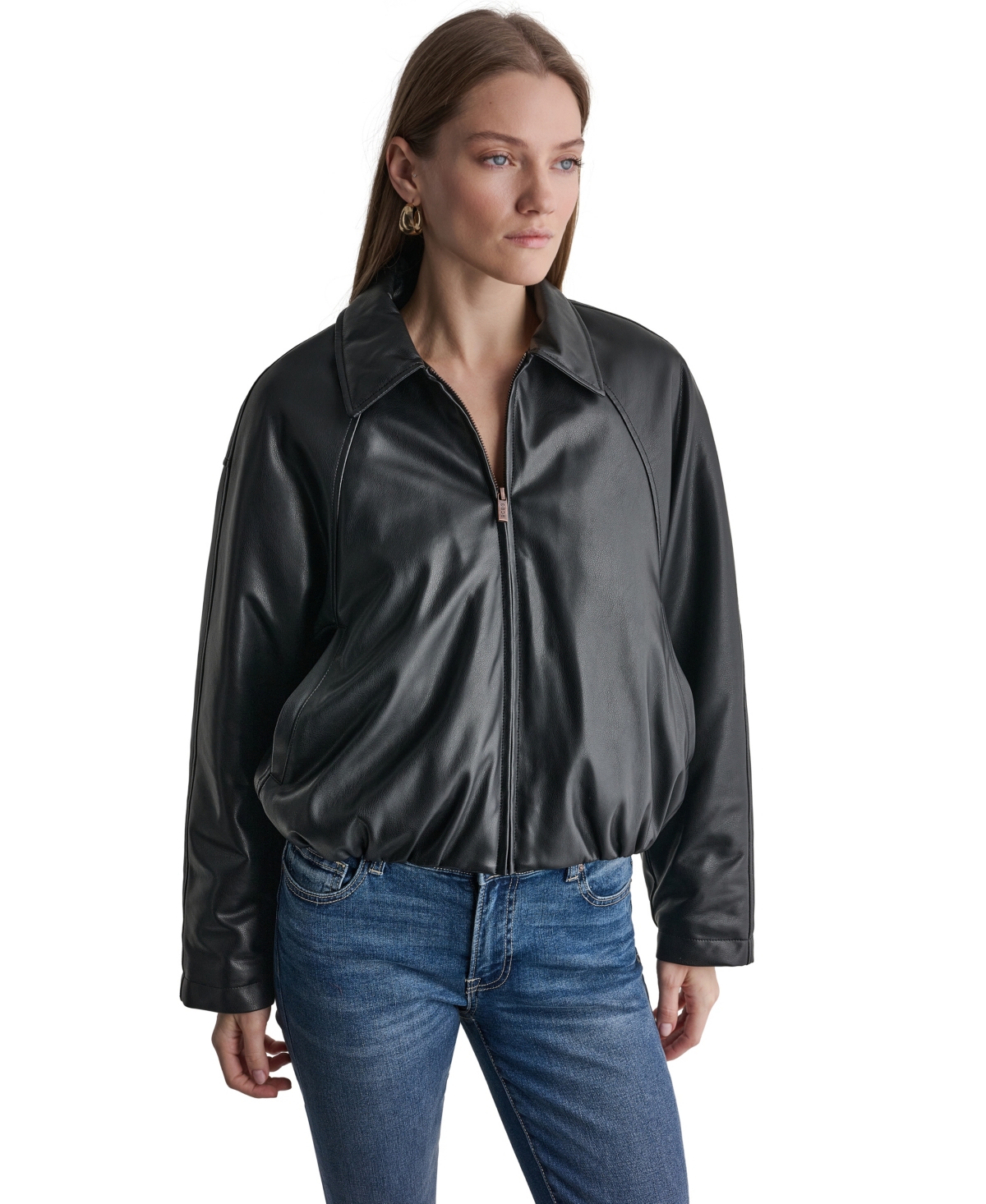 Click here for Bcbg Womens Oversized Bubble Hem Jacket - Black prices