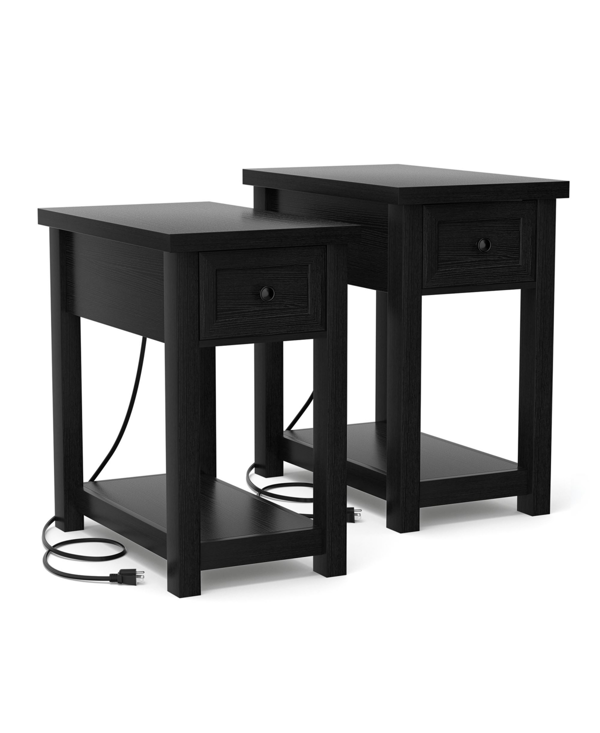 Click here for Aheaplus Set of 2 14 Wooden Nightstands with Charg... prices