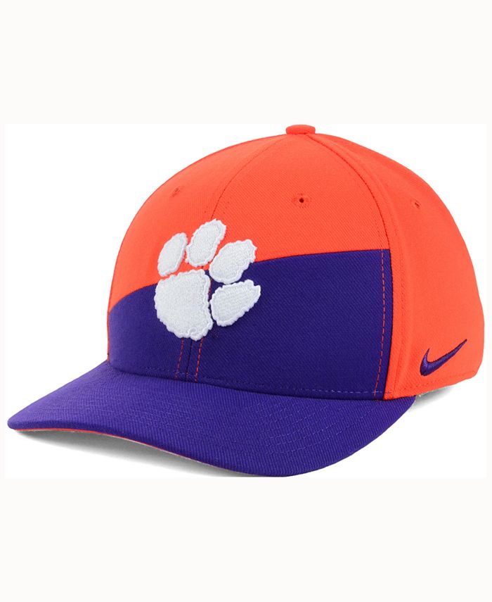 Nike Clemson Tigers Verbiage Swoosh Flex Cap - Macy's