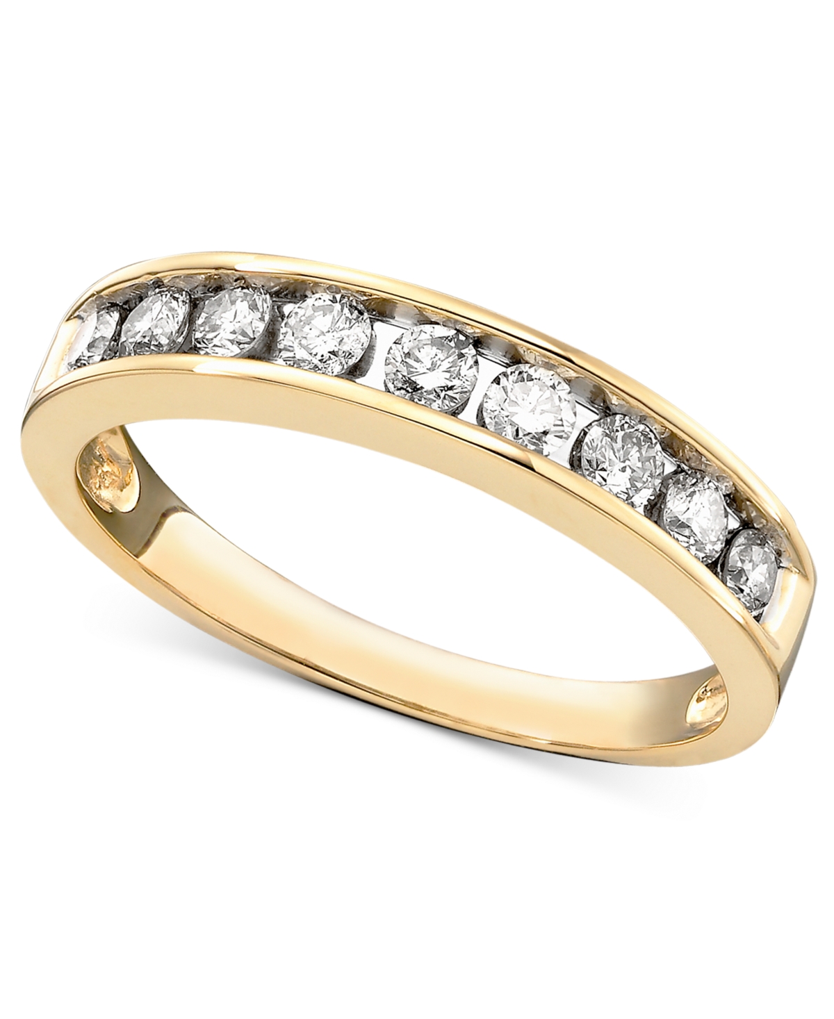 Click here for Diamond Channel Ring (1/2 ct. t.w.) in 14k Yellow... prices