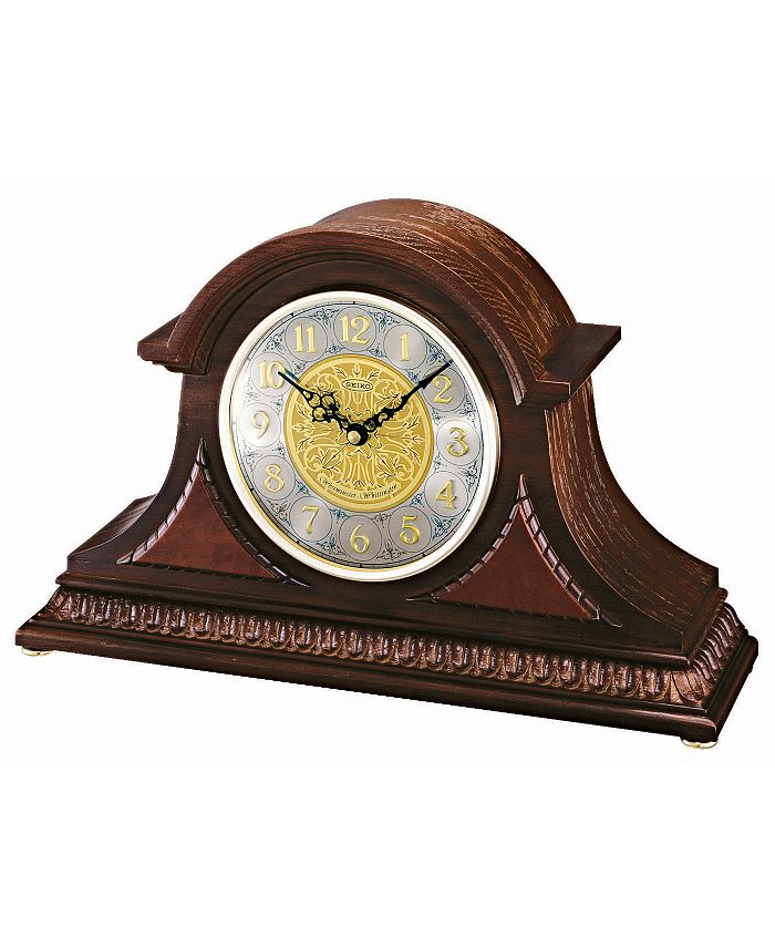 Seiko Solid Oak Mantel Clock QXJ003BLH - Macy's