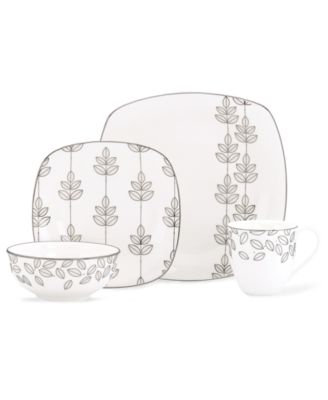 Lenox Lifestyle Dinnerware, Platinum Leaf Collection - Macy's