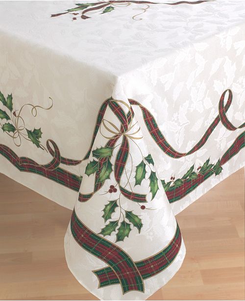 Lenox Holiday Nouveau Jacquard Damask Table Linen Collection & Reviews ...