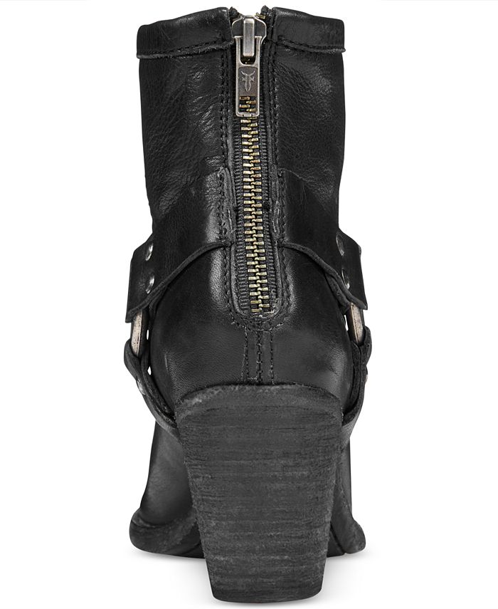 Frye Tabitha Harness Short Block-Heel Booties - Macy's