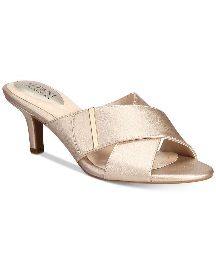 Alfani Women's Step 'N Flex Larrk Kitten-Heel Slip-On Sandals, Created ...