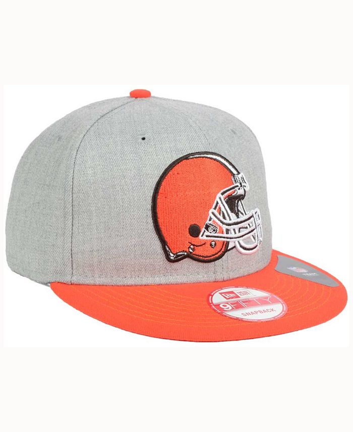 New Era Cleveland Browns Heather 2 Tone 9FIFTY Snapback Cap - Macy's