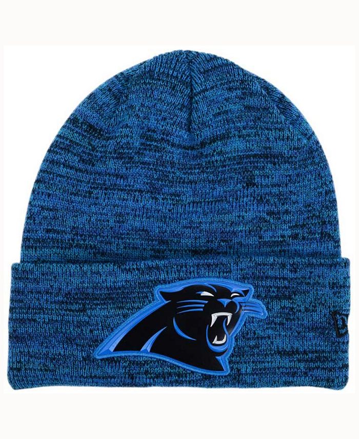 New Era Carolina Panthers Beveled Team Knit Hat - Macy's