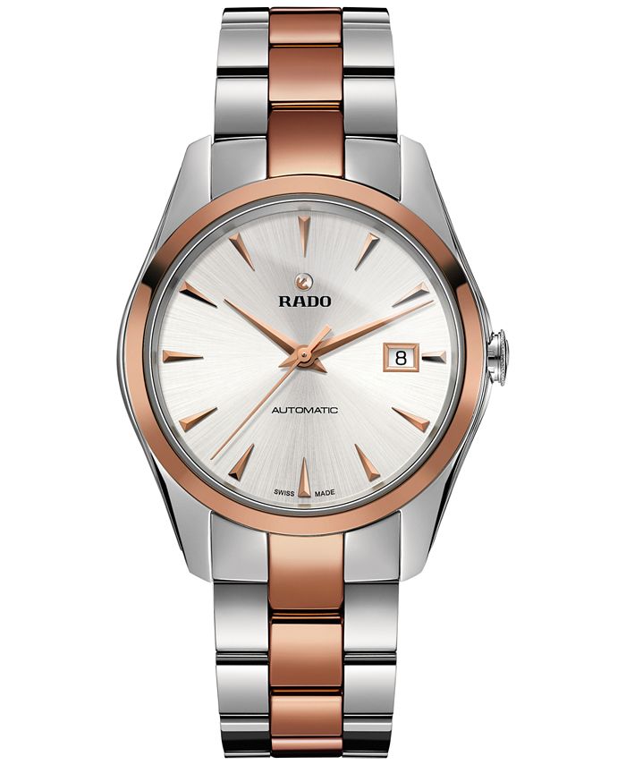 Rado Unisex Swiss Automatic HyperChrome Stainless Steel and Rose Gold ...