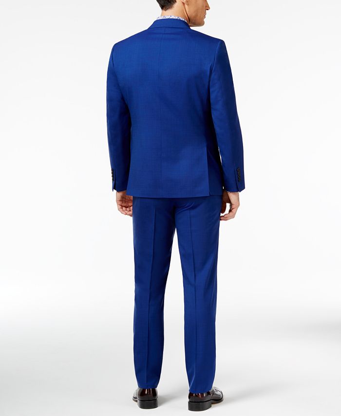 Tallia Men's Slim-Fit Blue Neat Suit - Macy's
