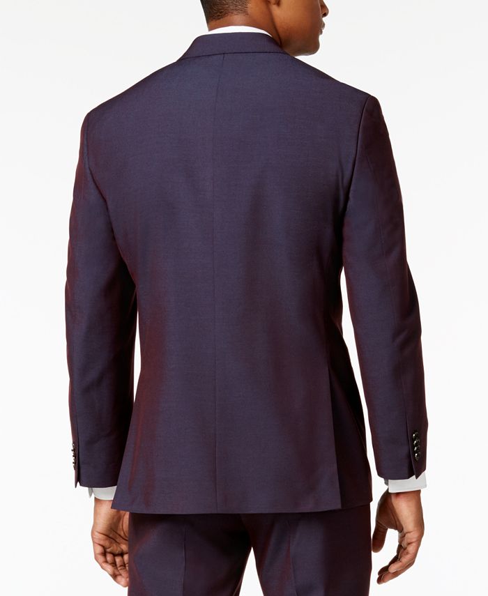 Sean John Men's Classic-Fit Plum Sport Coat - Macy's