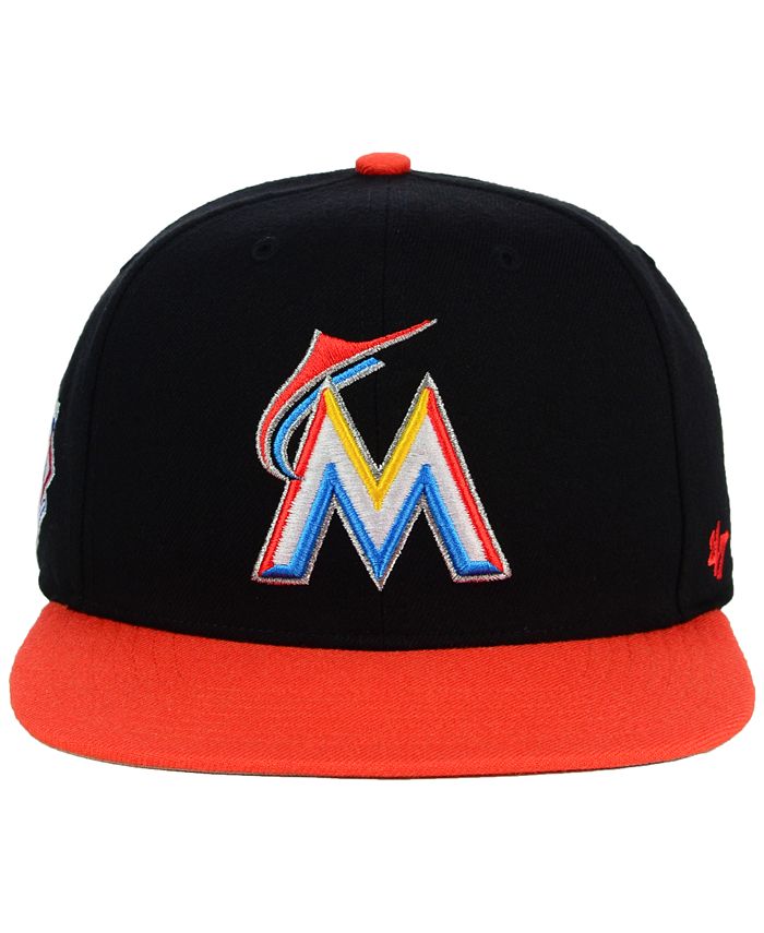 '47 Brand Miami Marlins Sure Shot Snapback Cap - Macy's