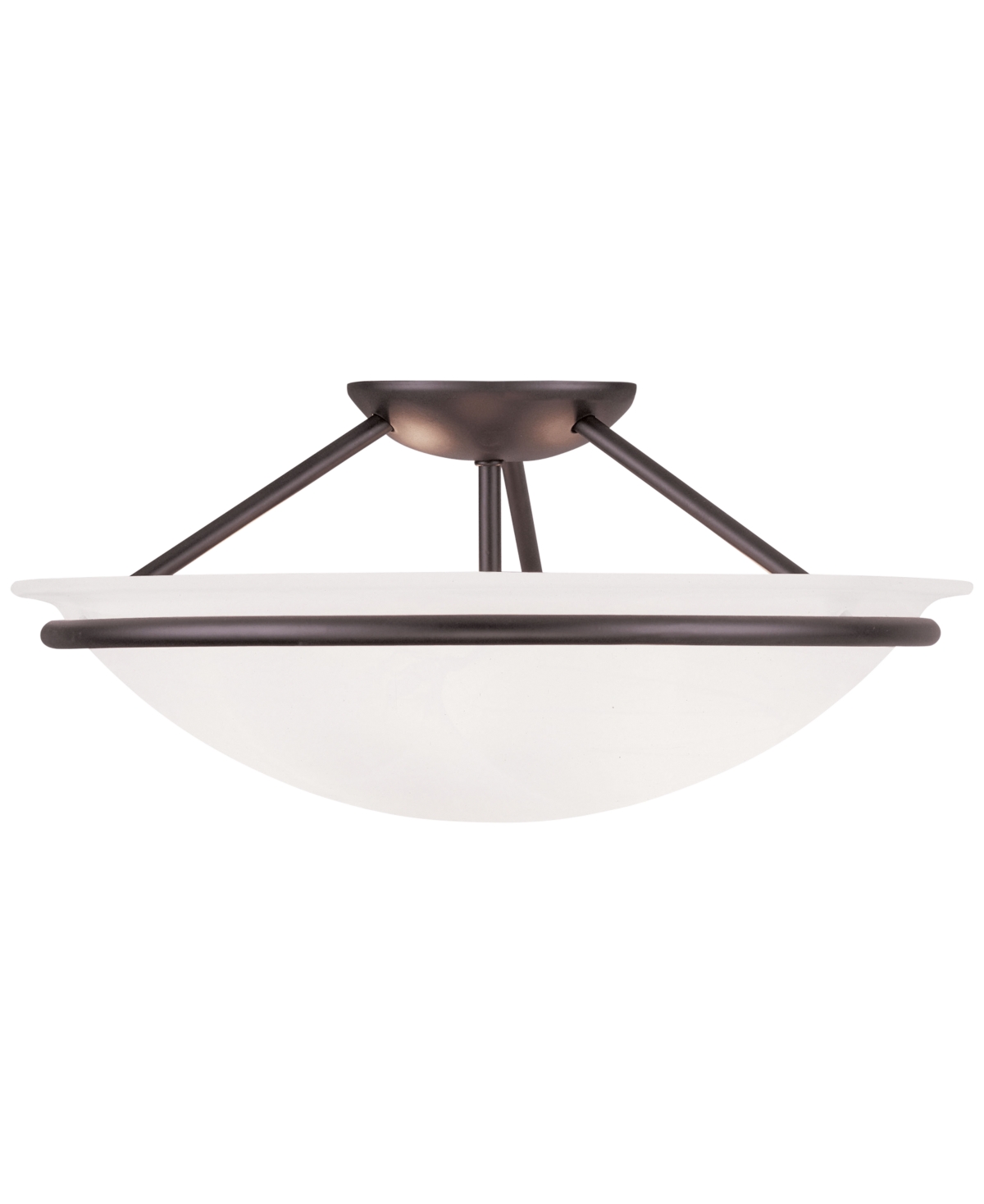 Click here for Livex Newburge Bronze Semi Flush Ceiling Lamp - Br... prices
