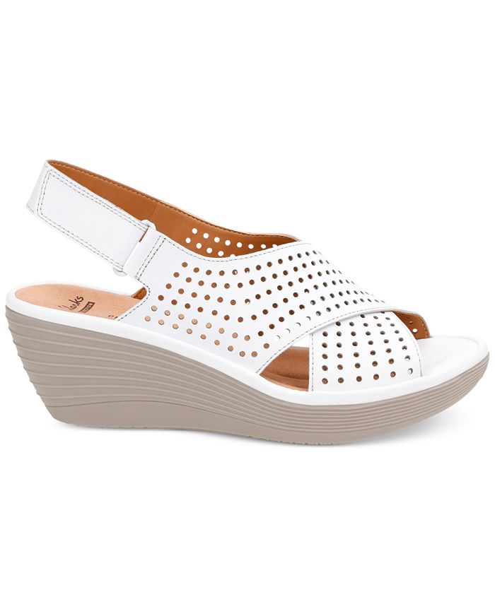 Clarks Collection Women's Reedly Variel Wedge Sandals - Macy's
