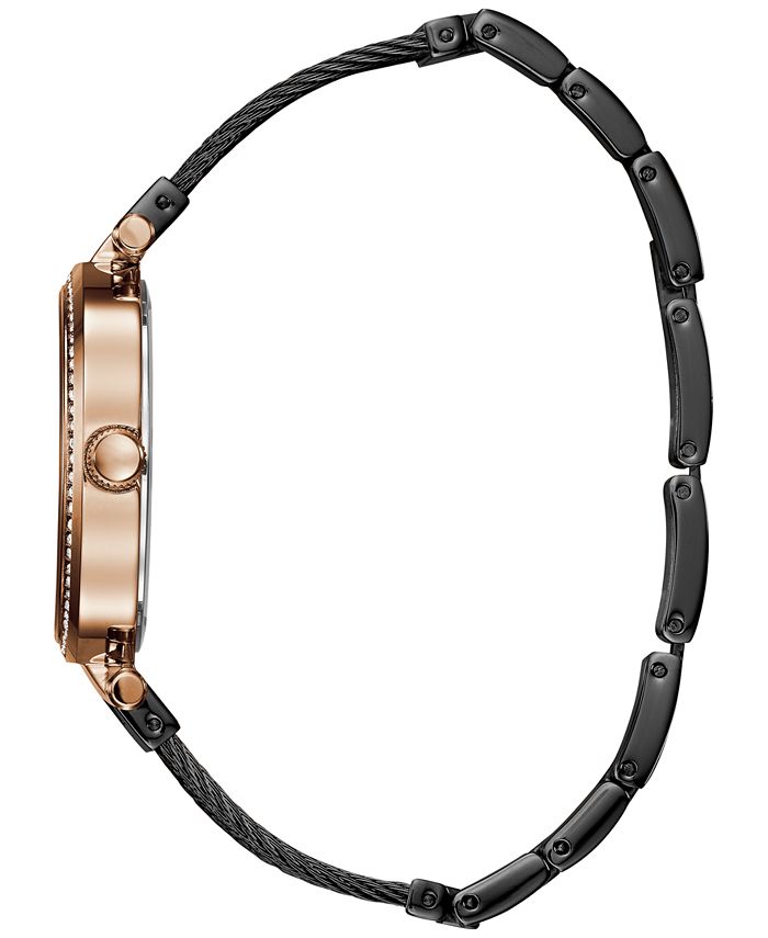 GUESS Women's Black Stainless Steel G-Link Bracelet Watch 36mm U0638L5 ...