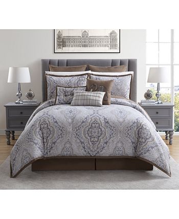 Ellison First Asia Lourdes 14-Pc. Queen Comforter Set - Macy's