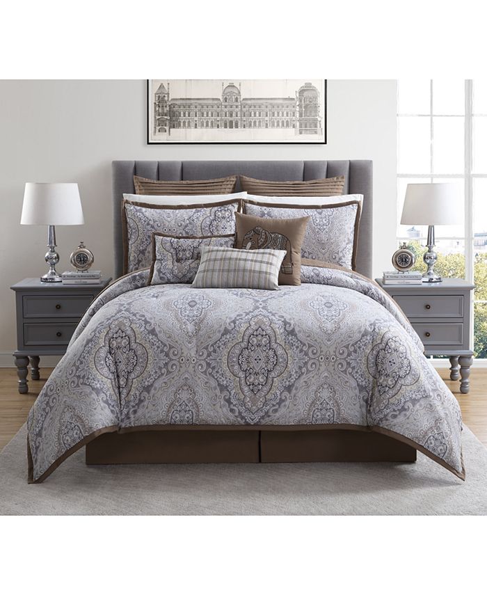 Ellison First Asia Lourdes 14-Pc. Queen Comforter Set - Macy's