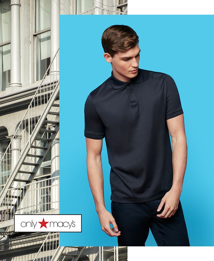 Perry Ellis Men's Two-Button Polo, A Macy's Exclusive - Macy's