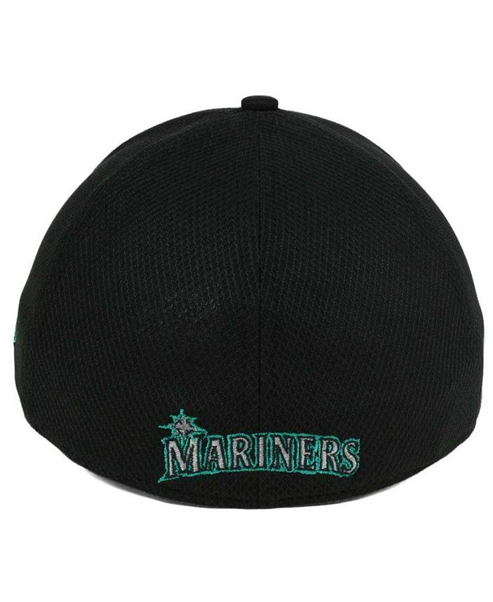New Era Seattle Mariners Black Heathered 39THIRTY Cap - Macy's