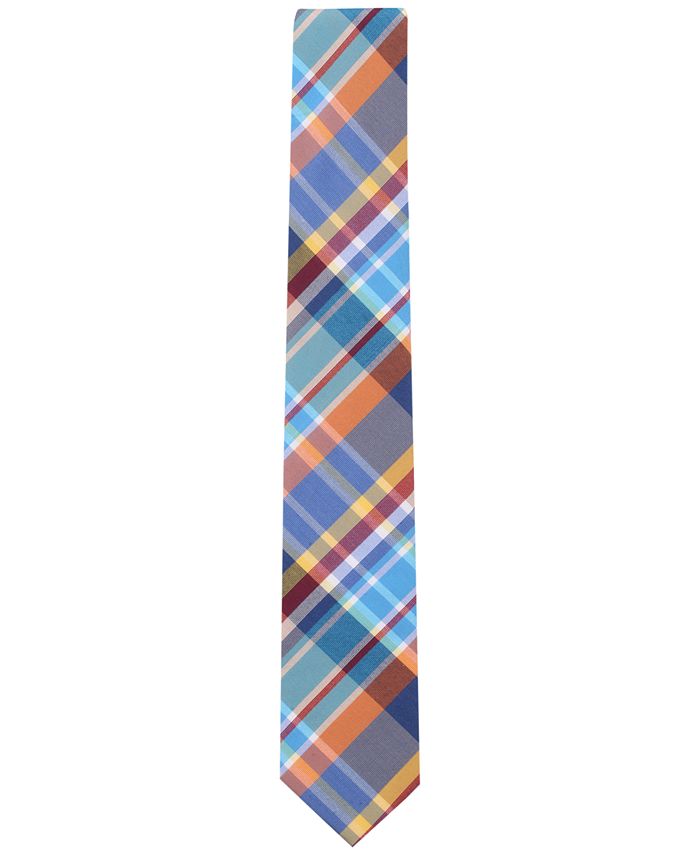 Bar III Men's Higgins Plaid Skinny Tie, Created for Macy's - Macy's