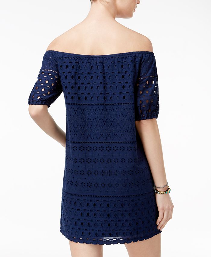 City Studios Juniors' Off-The-Shoulder Shift Dress - Macy's