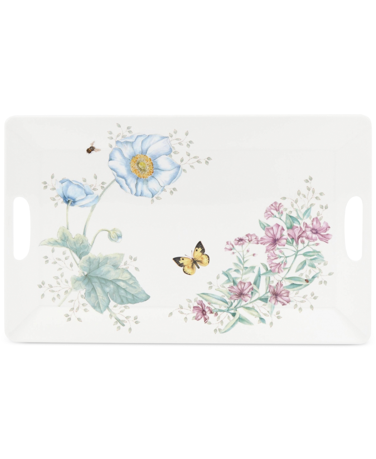 Lenox Butterfly Meadow Melamine Large Rectangular Serving Tray - White
