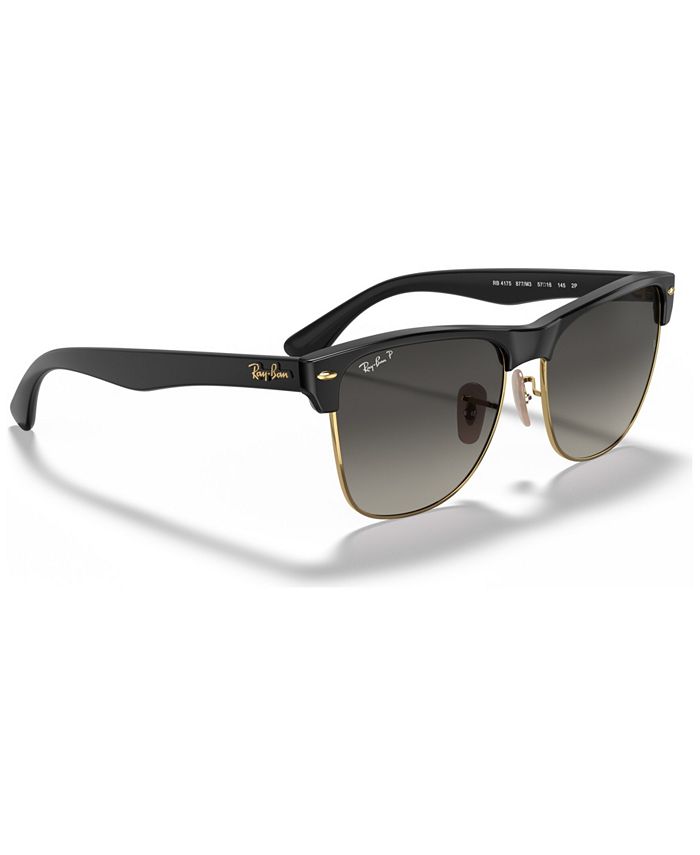Ray-Ban Polarized Sunglasses , RB4175 CLUBMASTER OVERSIZED - Macy's